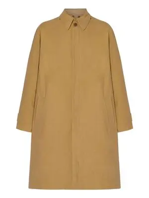 THE ROW Relaxed Cotton And Cashmere Car Coat - Dark Sand