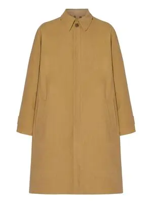 THE ROW Relaxed Cotton And Cashmere Car Coat - Dark Sand