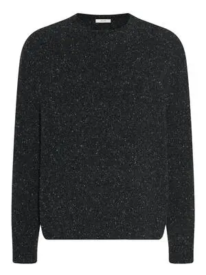 THE ROW Aksel Sweater In Cashmere Tweed - Charcoal