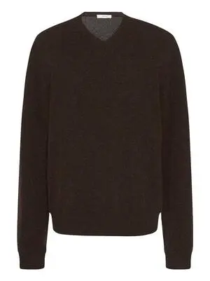 THE ROW Rod Cashmere Sweater Brown Melange