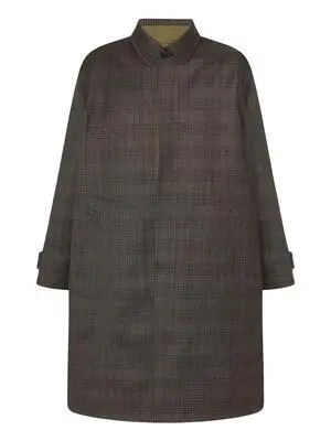 THE ROW Palo Coat In Virgin Wool And Silk Black / Light Brown