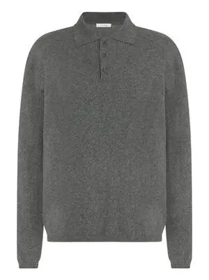 THE ROW Almot Cotton Sweater - Grey Melange