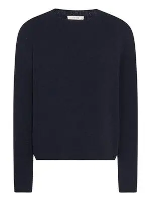 THE ROW Nikola Sweater In Wool - Dark Navy