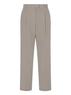 THE ROW Neriah Pant In Cotton And Silk - Silt