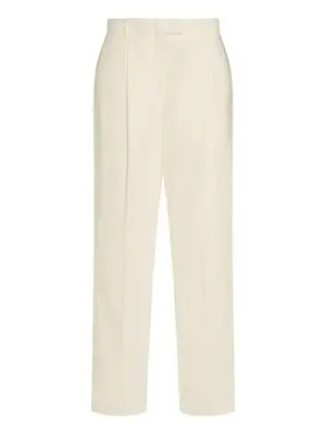THE ROW Neriah Pant In Cotton And Cashmere - White