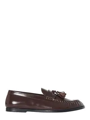 THE ROW Leather Loafer - Espresso