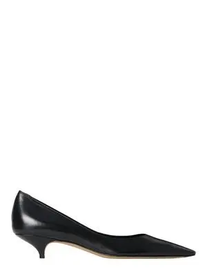 THE ROW Liisa Kitten Two Leather Heel - Black