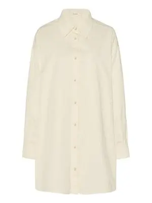 THE ROW Luka Shirt In Cotton And Cashmere - White