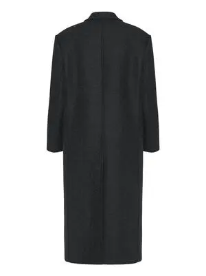 THE ROW Hariet Coat In Virgin Wool And Cashmere - Dark Charcoal