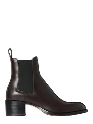 THE ROW Nobilis Leather Chelsea Boots - Lacquer Brown