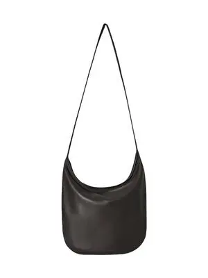 THE ROW N/S Izzy Leather Bag Ebony Brown