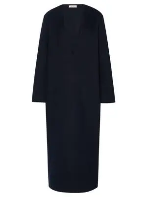 THE ROW Theia Cashmere Dress - Dark Navy