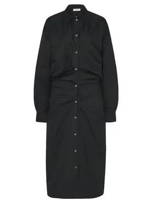 THE ROW Yuske Shirtdress - Black