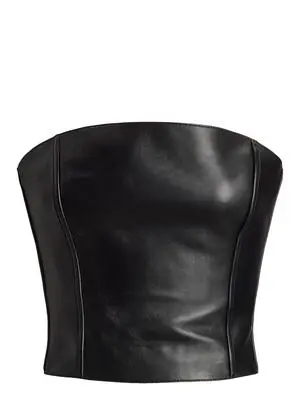 Ralph Lauren Lambskin Gwyneth Bustier - Black