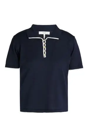 FRAME Cotton Polo Shirt - Navy
