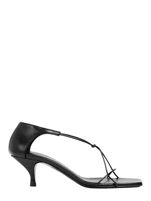 TOTEME The Knot Leather Sandals - Black