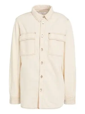 FRAME The Trapunto Denim Shirt - Cream