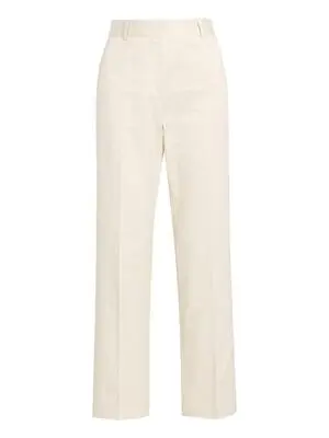 TOTEME Cotton And Linen-blend Twill Pants - Ecru