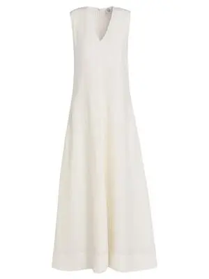 TOTÊME Lyocell And Linen-blend Maxi Dress - Off-white