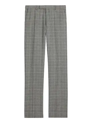 Thom Browne Prince Of Wales Checked Wool Pants - Black