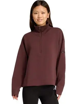 Adidas Soft Lux Quarter-zip - Shadow Brown