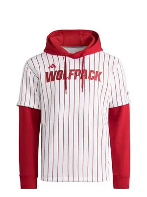 Adidas Nc State Wolfpack Baseball Hooded Jersey - White / Team Power Red