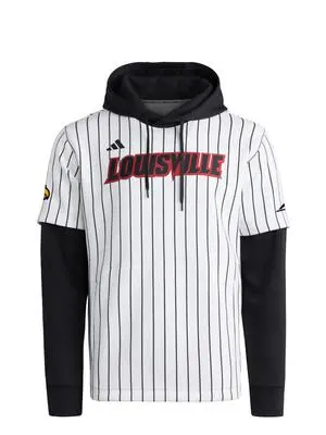 Adidas Louisville Cardinals Baseball Hooded Jersey - White / Black