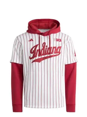Adidas Indiana Hoosiers Hooded Jersey - White / Team Victory Red