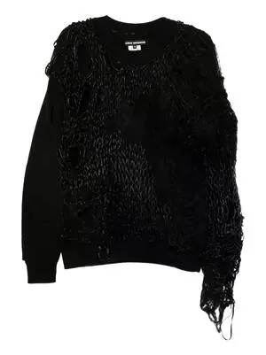 Junya Watanabe X Comme Des Garçons Distressed Jumper - Black