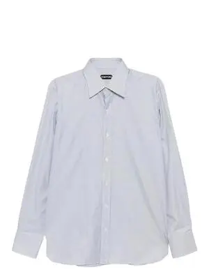 TOM FORD Plaid Cotton Shirt - Grey