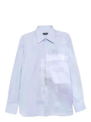 TOM FORD Plaid Cotton Shirt - Blue