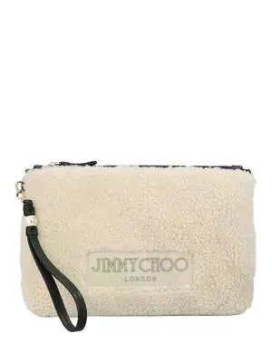 JIMMY CHOO Shearling Clutch - Neutrals
