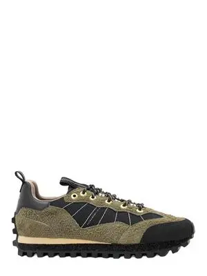 ALLSAINTS Nevis Suede Sneakers - Khaki Green/black