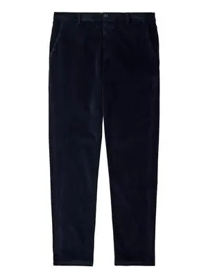 Canali Tapered Corduroy Trousers - Blue