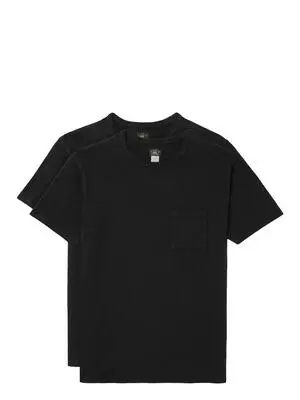 Ralph Lauren Two-pack Garment-dyed Cotton-jersey T-shirts - Black