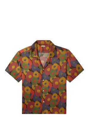 BODE Fruit Pit Camp-collar Printed Silk-seersucker Shirt - Multi