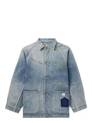 Kapital Cactus Embroidered Denim Jacket - Blue