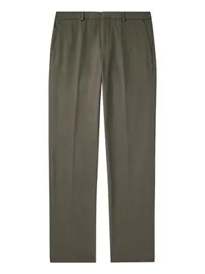 Loro Piana Jarno Austin Straight-leg Stretch-cotton Twill Trousers - Green
