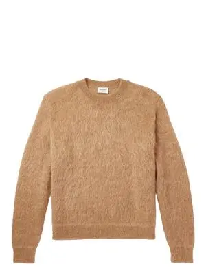Saint Laurent Slim-fit Mohair-blend Sweater - Brown