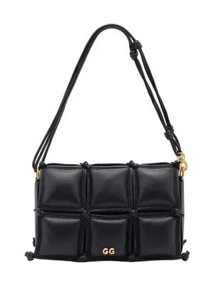 Cult Gaia Prue Patchwork Leather Crossbody Bag - Black