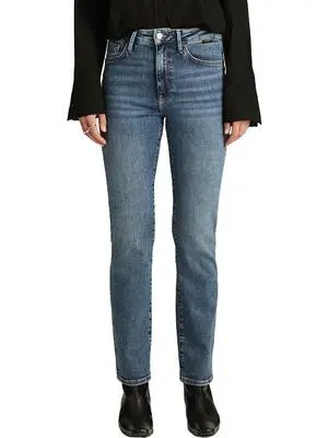 MAVI Kendra Slim Straight Leg Jeans - Mid Brushed Gold Pre