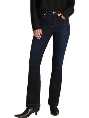 MAVI Sydney Mid-rise Flare Jeans - Dark Brushed Feather