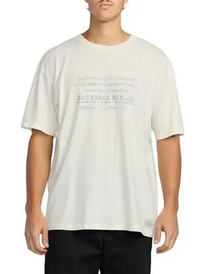 BILLABONG The Label Garage Cotton & Hemp Graphic T-shirt - Off White