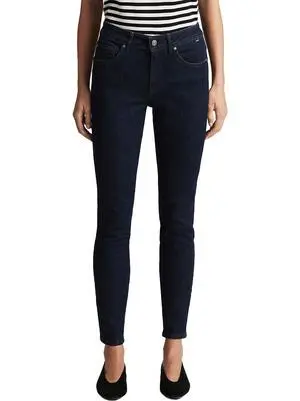MAVI High Waist Ankle Skinny Jeans - Rinse Flex Blue
