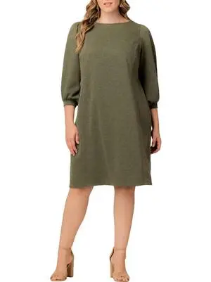 KIYONNA Madison Long Sleeve Sweater Dress - Forest Green