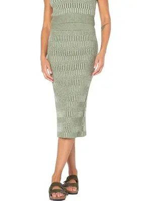 Roxy Gemma Midi Pencil Skirt - Cameo Green