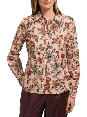Foxcroft Hampton Autumn Corduroy Shirt - Camel Multi