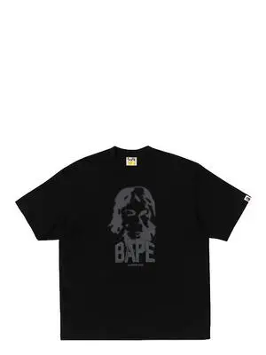 A BATHING APE Graphic Relaxed Fit Tee Shirt - Black
