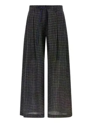 MAISON JEJIA Vichy-pattern Trousers - Blue