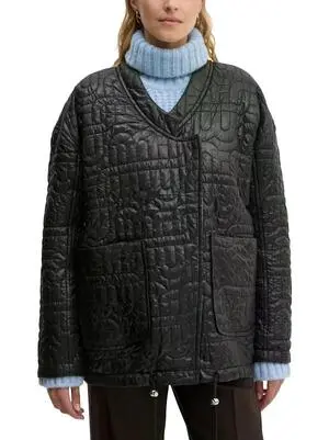 Munthe Monogram Quilted Reversible Jacket - Black